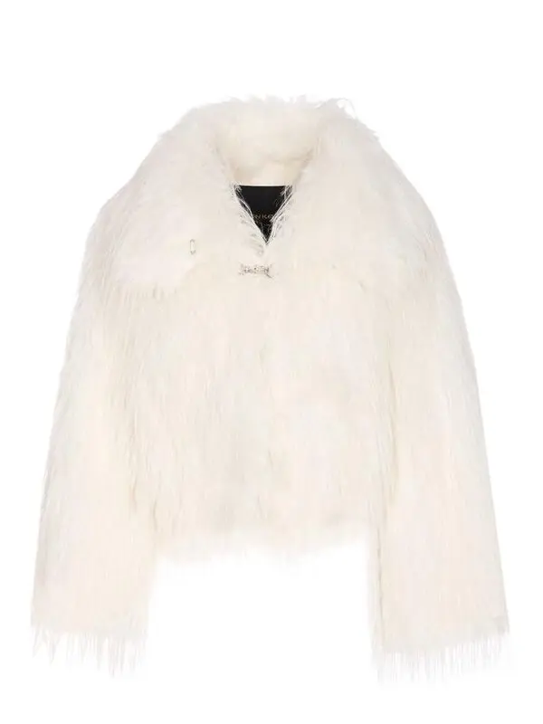 Pinko Faux Fur Jacket - White