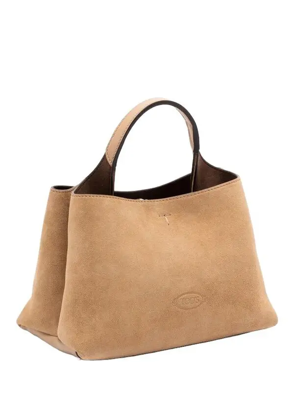 TOD'S Bag With Embossed Logo - Beige