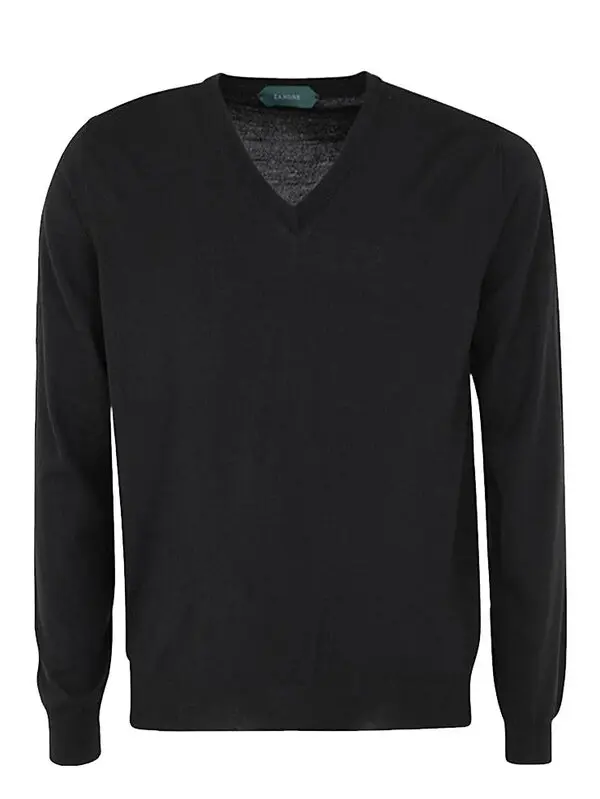 ZANONE V-neck Pullover - Black