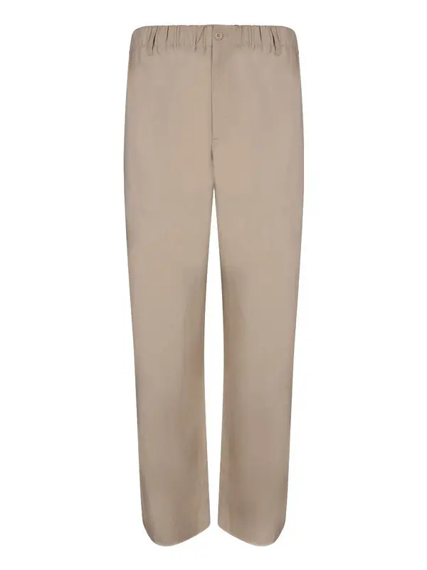 Gucci Regular Fit Cotton Trousers - Beige