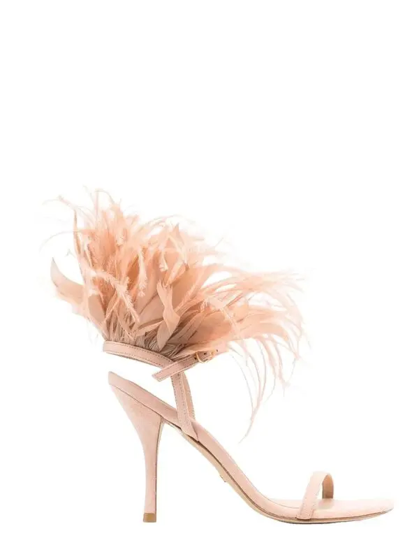 STUART WEITZMAN Plume 100 Feathered Sandal - Multicolor