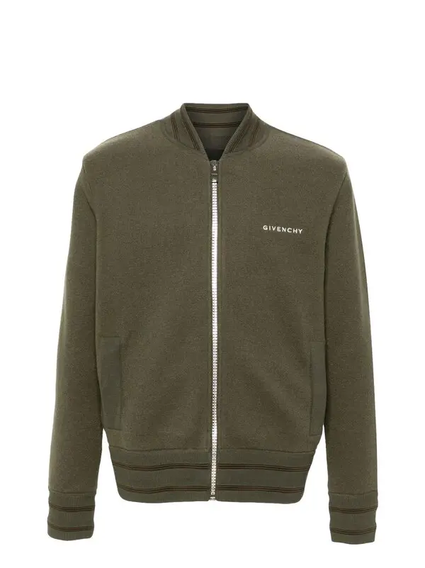 Givenchy Wool Fleece Zip-up Jacket - Brown