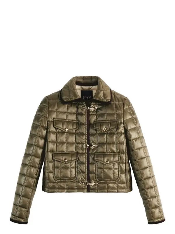 FAY 3 Ganci Quilted Jacket - Green