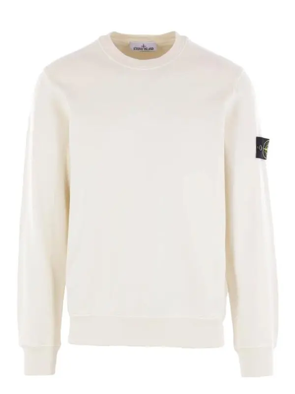 Stone Island Cotton Jersey Sweatshirt - White