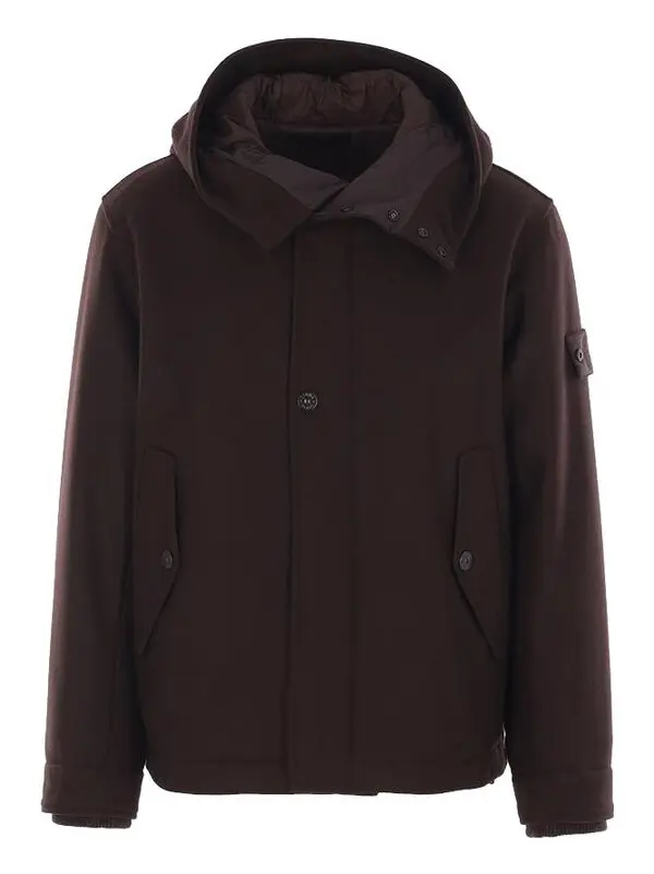 Stone Island Padded Parka - Brown