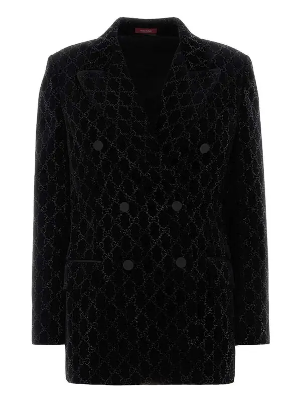 Gucci Stretch Velvet Blazer - Black