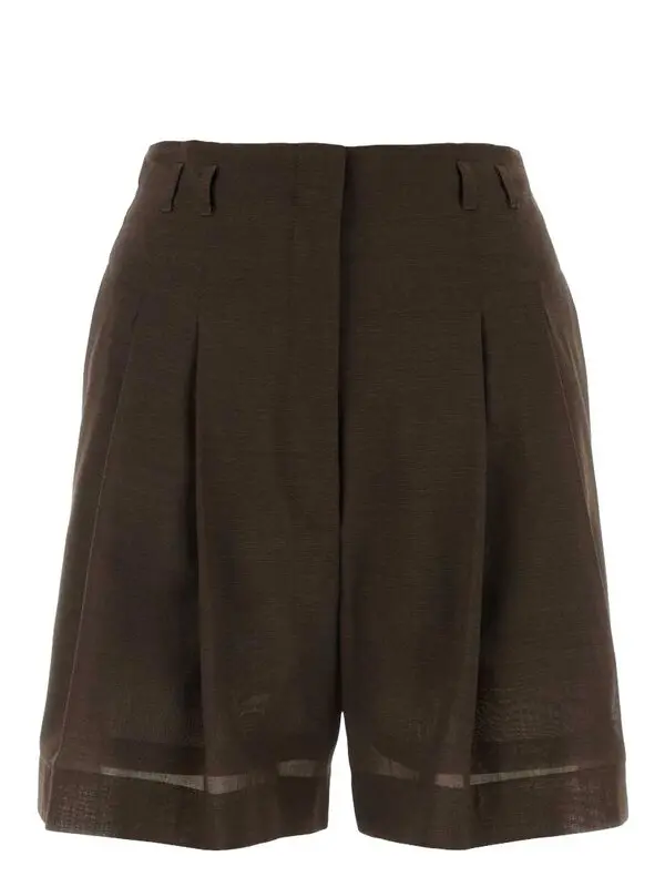 Philosophy Di Lorenzo Serafini Tailored Wool Blend Shorts - Brown