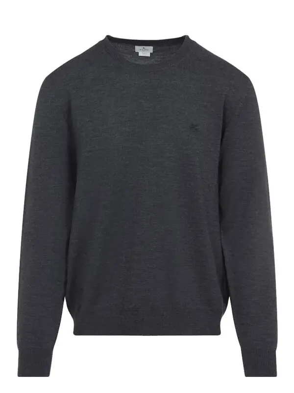 Etro Crewneck Wool Pullover - Grey