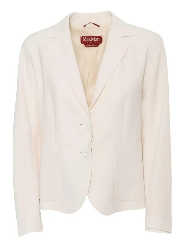 Max Mara Single-breasted Blazer - White