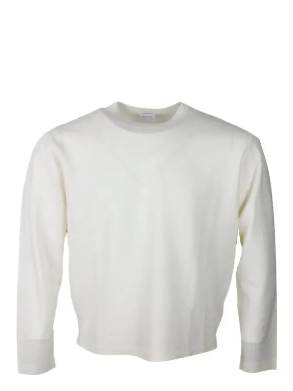 04651/ A TRIP IN A BAG Long-sleeved Crew-neck Sweater - White