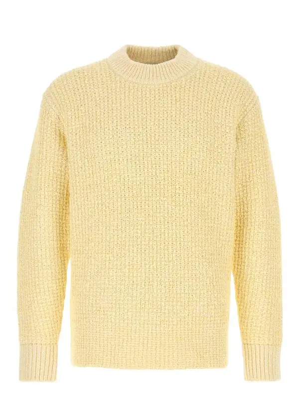 Stone Island Bouclé Knit Sweater - Yellow
