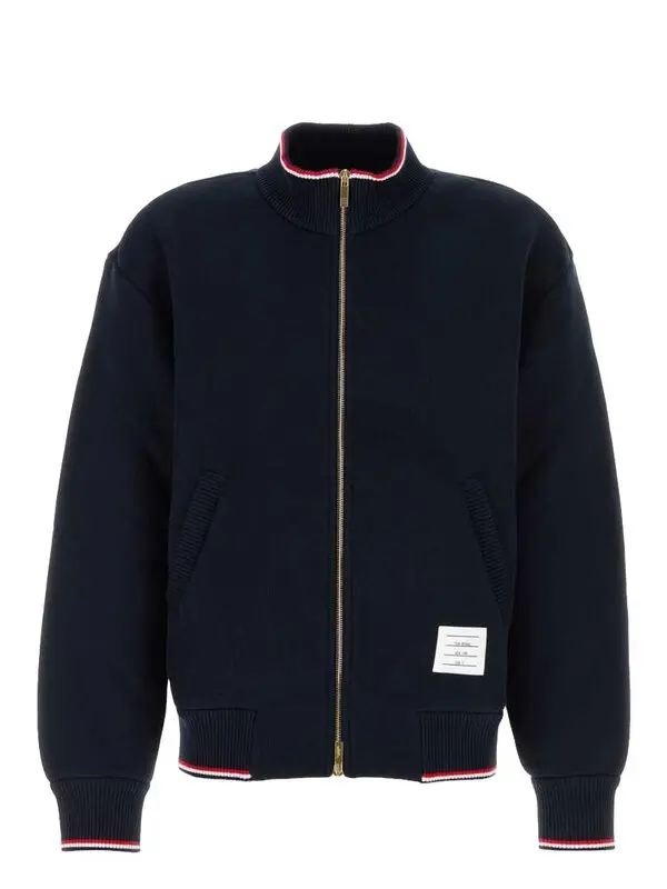 Thom Browne Oversized Funnel Neck Jacket - Navy