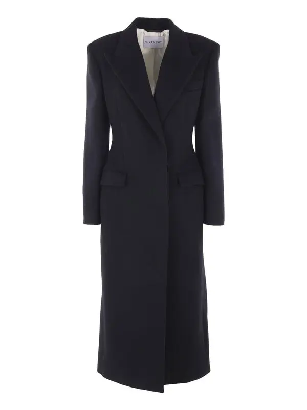 Givenchy Double-breasted Wool Coat - Black