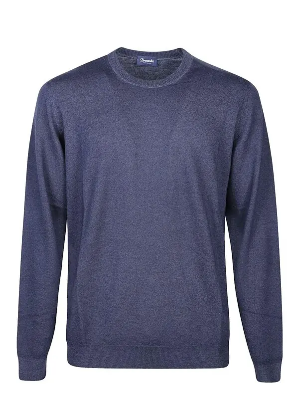 DRUMOHR Long Sleeve Shaved Sweater - Blue