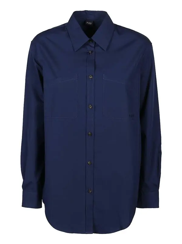 FAY Long Sleeve Shirt - Blue