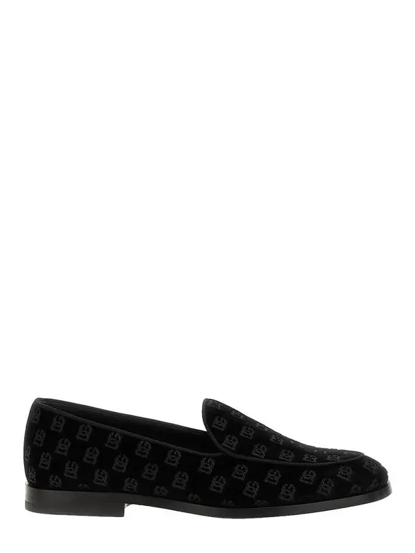 Dolce & Gabbana Vivaldi Velvet Loafers - Black