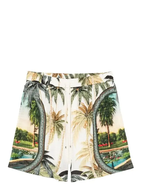 Amiri Printed Shorts - Neutrals/green