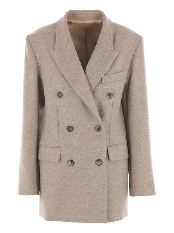 Isabel Marant Double-breasted Wool Coat - Light Khaki