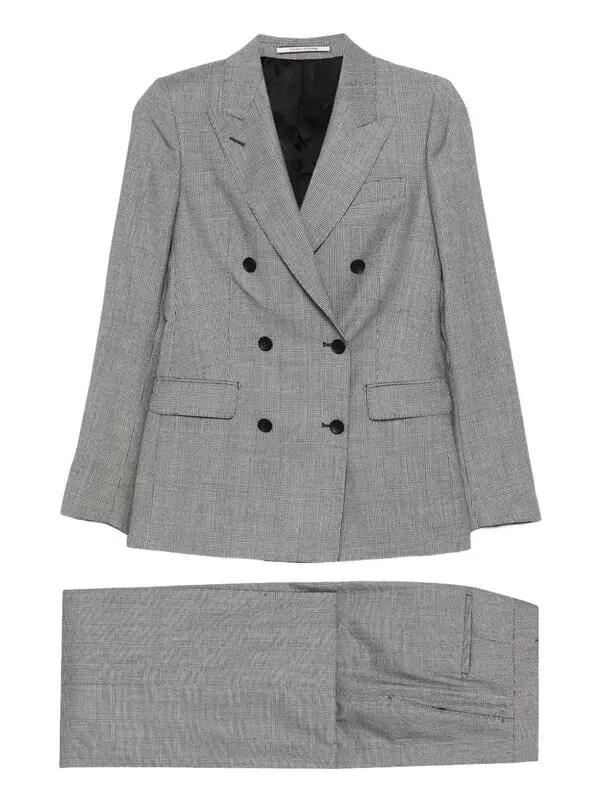 Tagliatore Double-breasted Wool Blazer - Grey