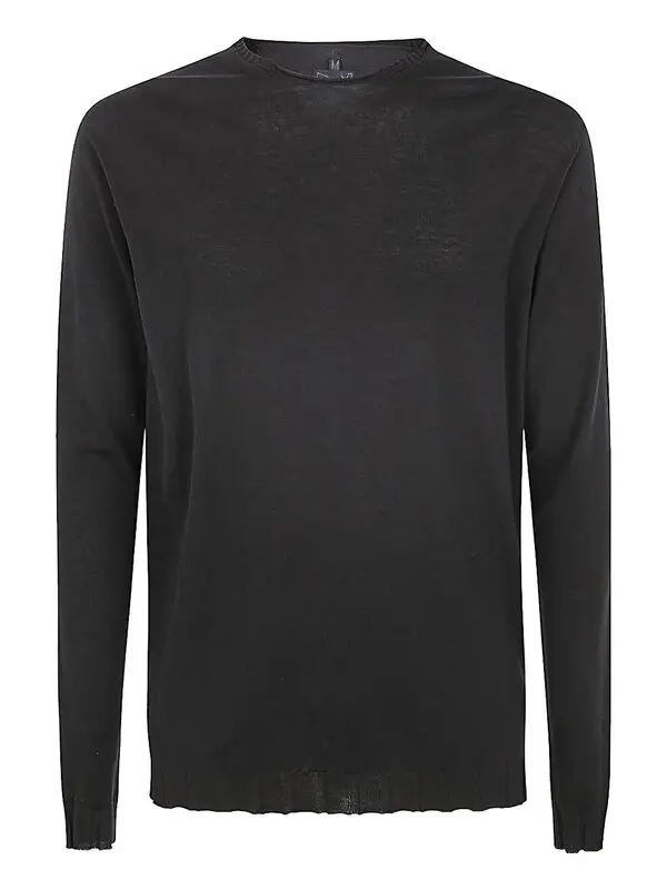 MD75 Classic Round Neck Pullover - Black