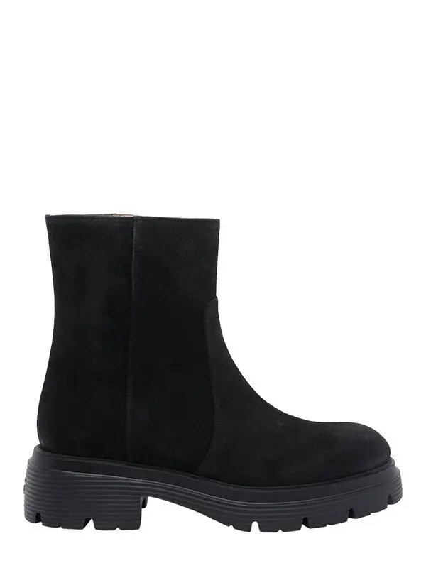 STUART WEITZMAN Suede Ankle Boots - Black