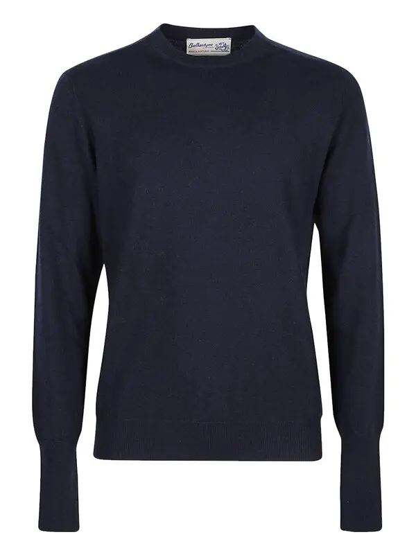 BALLANTYNE Plain Sweater - Blue