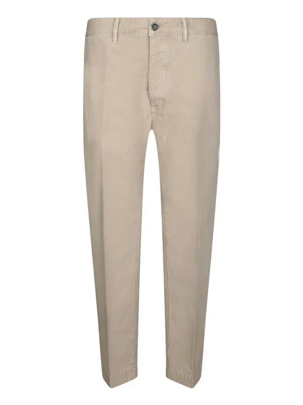 NINE:INTHE:MORNING Straight-cut Cotton Trousers - Beige