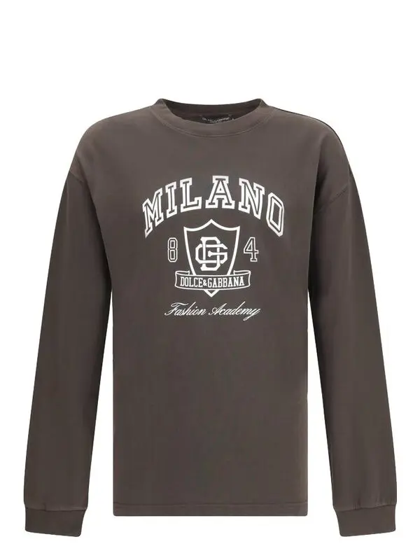 Dolce & Gabbana Long-sleeved T-shirt - Brown