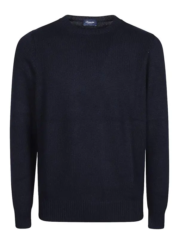 DRUMOHR Round Neck Cashmere Sweater - Blue