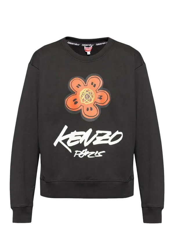 Kenzo Sweater With Boke Flower Motif - Black