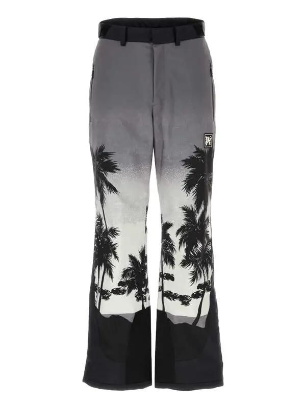 Palm Angels Printed Trousers - Lightgreybla
