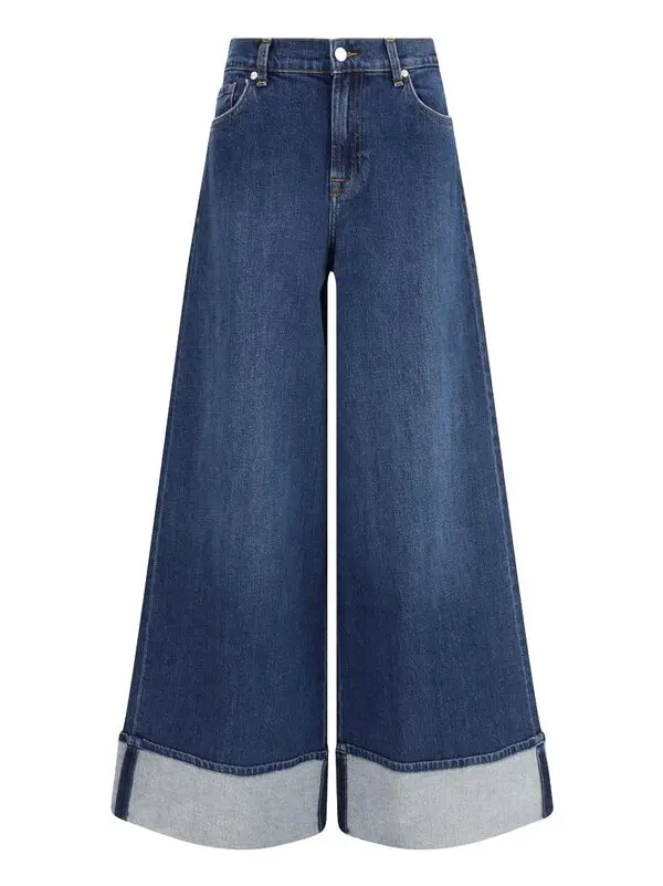 7 For All Mankind Marie Wide Leg Jeans - Blue