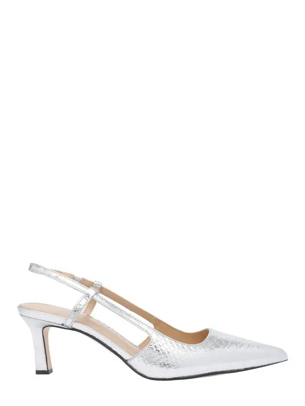 Michael Kors Alora Slingback Heels - Silver