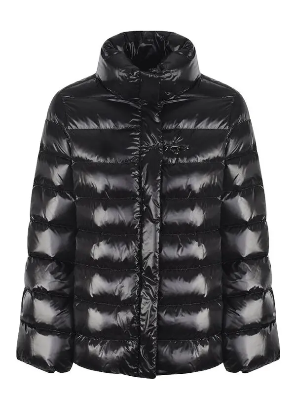 FAY Quilted Nylon Cape - Black