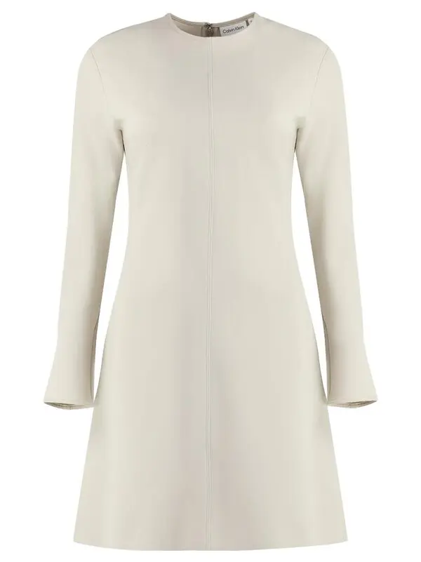 Calvin Klein Viscose Dress - Beige