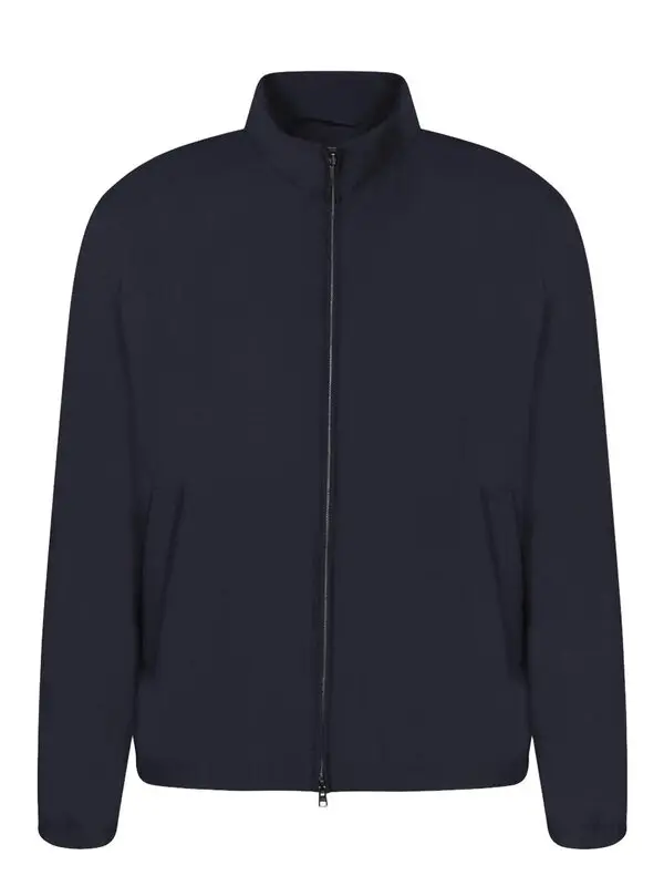 Herno Stretch Wool Bomber - Blue