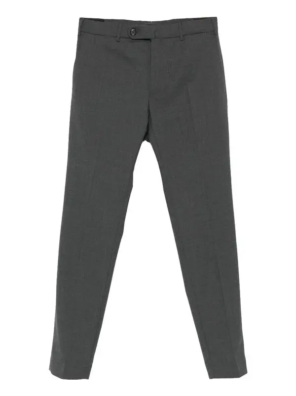 Incotex Straight Leg Wool Trousers - Grey