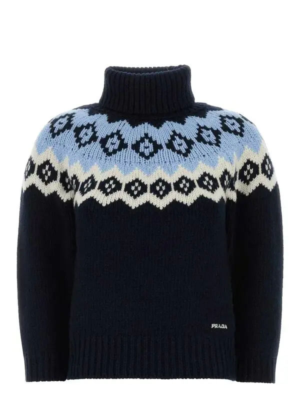 Prada Wool-cashmere Blend Knitwear - Blue