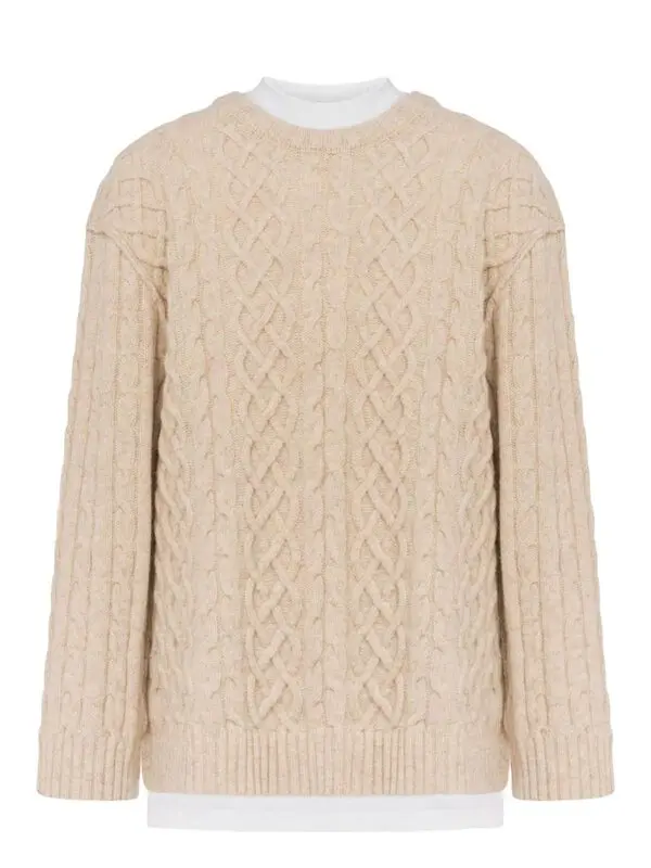 Moschino Cable Knit Sweater - White