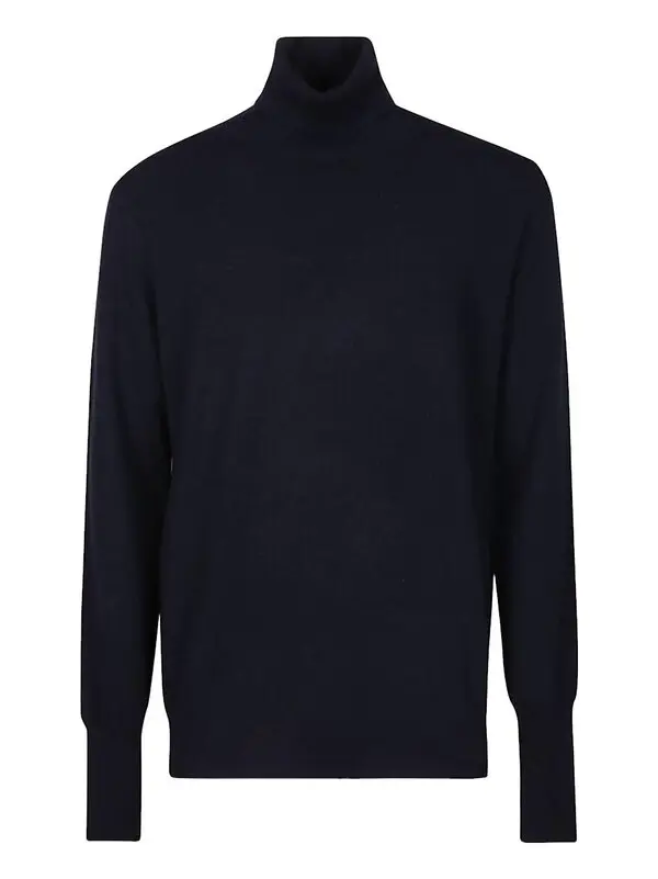 BALLANTYNE Cashmere Turtleneck Sweater - Blue