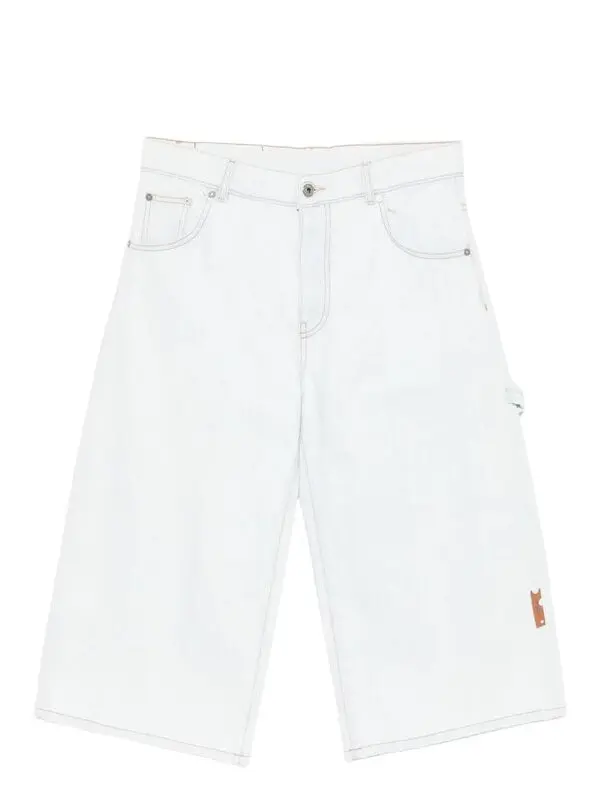 Off-White Logo Patch Shorts - Blue