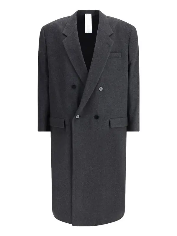 MAGLIANO Double-breasted Wool-blend Coat - Grey