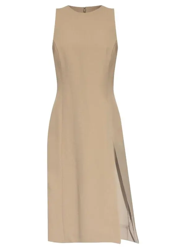 Ami Mid-length Virgin Wool Dress - Taupe/beige