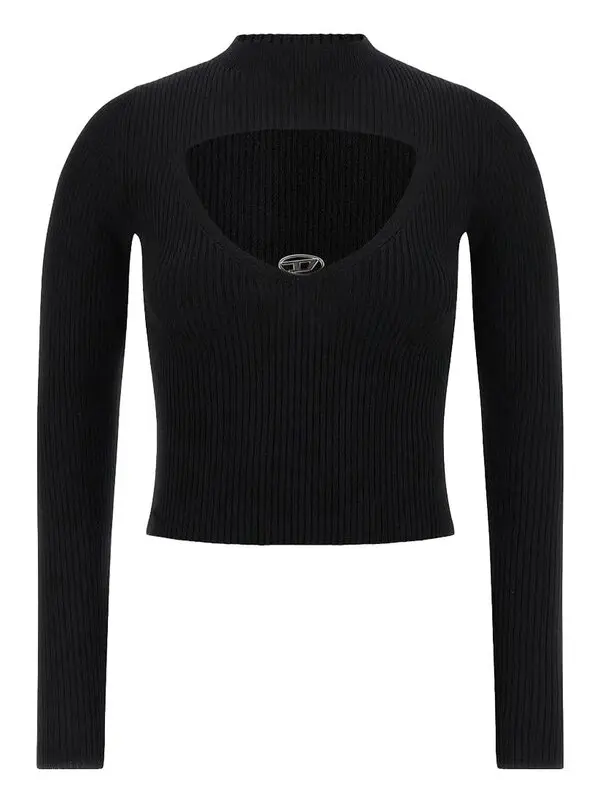 Diesel Ribbed Wool Sweater - 001black