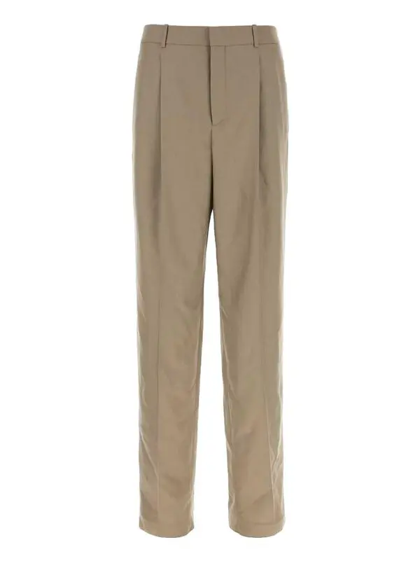 Saint Laurent Carrot Fit Trousers - Beige