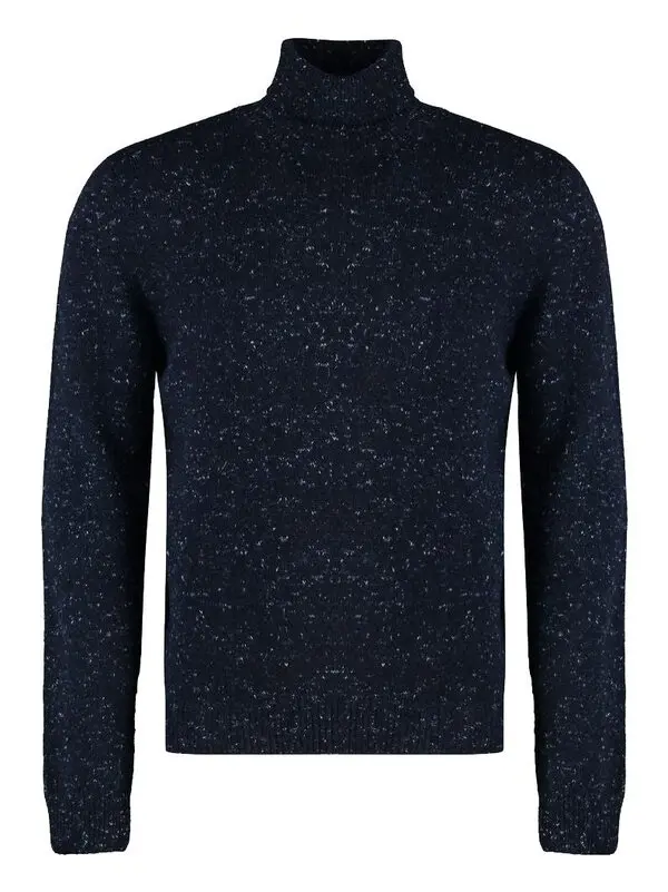 THE (ALPHABET) Cashmere Blend Turtleneck Sweater - Blue
