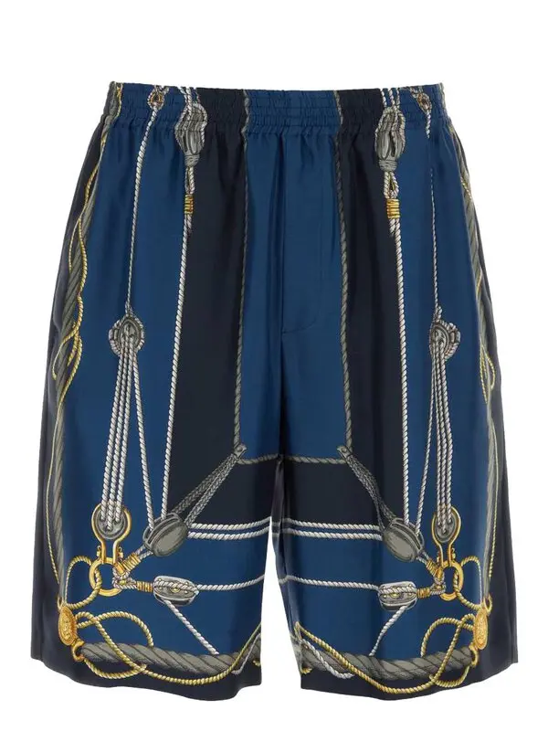 Versace Silk Bermuda Shorts - Printed