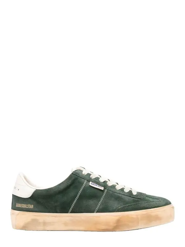 Golden Goose Panelled Lace-up Sneakers - Green/milk
