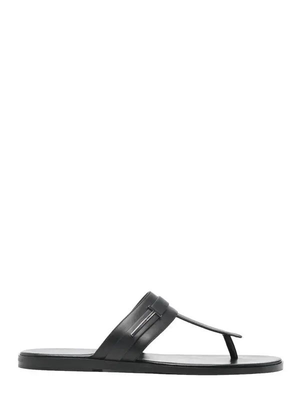 TOM FORD Smooth Leather T-sandals - Black