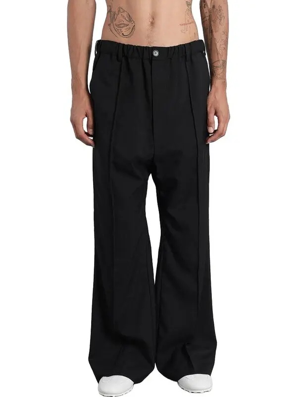 Marni Flared Virgin Wool Pants - Black